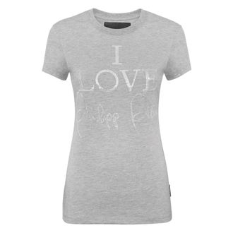 Philipp Plein T-Shirt Pure Rundhals Kurzarm - - Tops - Damen - Grau - M