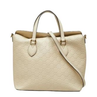Gucci Pre-owned Guccissima Leather 2way Bag - Femme - Pre-owned - Beige - Taille: ONE Size