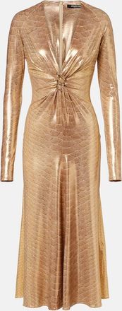 Roberto Cavalli Verziertes Midikleid