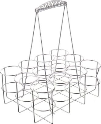 BESTONZON Flaschentr?ger Metall Getr?nketr?ger f¨¹r 12 Flasche Silber Legierung Weinflaschenhalter Rotwein Sekt Bier Flasche Milchflaschen Aufbewahrung Zuhause 