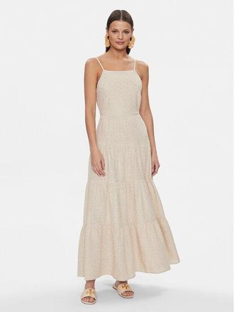 Fracomina Sommerkleid FJ24SD2004W686E5 Beige Regular Fit