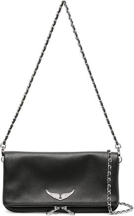 Zadig&Voltaire Femme, Sacs, Noir, Taille: ONE Size Foldover Shoulder Bag