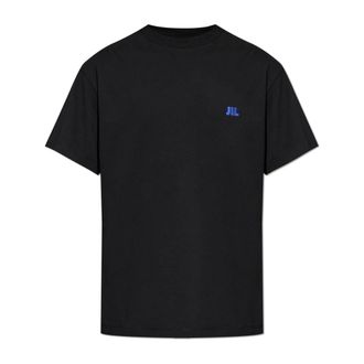 Jil Sander T-Shirt mit gesticktem Logo - - Tops - Herren - Schwarzk - L