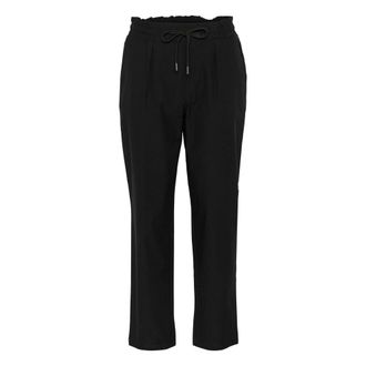 Cream Pitch Black Elastische Taille Hose - - Trousers - Damen - Schwarzk - XS L32