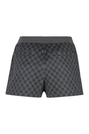 Gucci Womens Cotton Blend Shorts Black Polyester