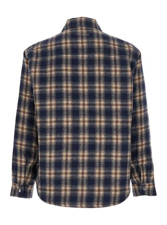 Dunst Mens Multicolor Checkered Flannel Shirt With Logo Patch Cotton