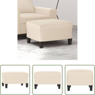 vidaXL vidaXL Beige - Fu&szlig;hocker Beige 60x50x41 cm Mikrofasergewebe