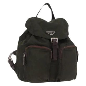 Prada Pre-owned Vintage Nylon Backpack - Femme - Pre-owned - Vert - Taille: ONE Size