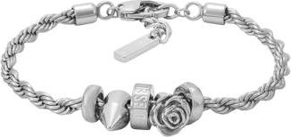 Diesel Bracelet homme en acier inoxydable avec fermoir mousqueton