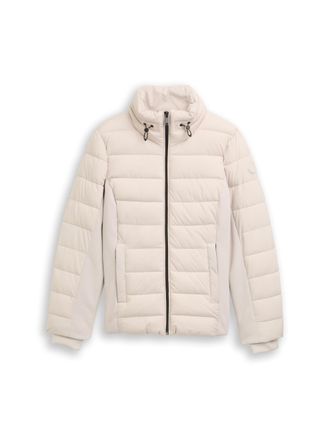 Tom Tailor Damen Hybrid Puffer-Jacke mit Mesh