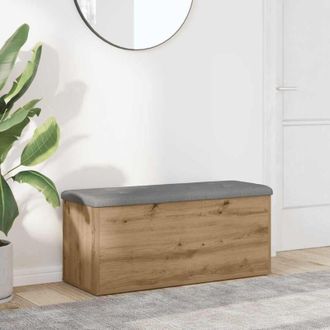 vidaXL Vidaxl - Banc de rangement ch&ecirc;ne artisanal 102x42x45cm bois ding&eacute;nierie