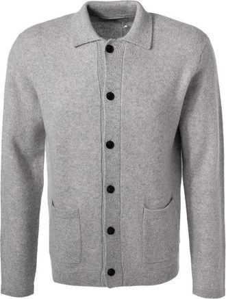 Juvia Herren Cardigan grau unifarben