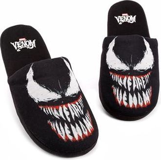 MARVEL Symbiote Chaussons à enfiler pour homme Symbiote Chaussures de maison 45-46 EU, Noir, 45/46 EU