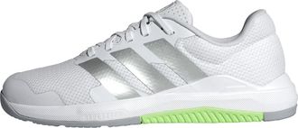 adidas Damen Dropset Base Training Shoes, Cloud White/Matte Silver/Lime Burst, 38 2/3 EU