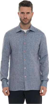 Kiton Homme, Chemises, Bleu, Taille: 2XL Chemise Casual