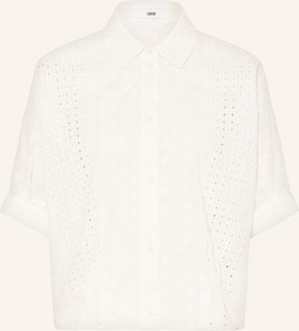 Cinque Cinque Hemdbluse Citerni Aus Lochspitze Mit 3/4-Arm weiss