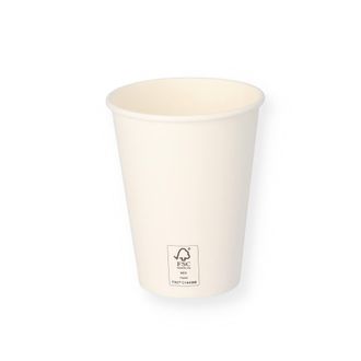Nette 1000 St&uuml;ck Pappbecher wei&szlig;, Einweg Coffee to Go Becher - 300ml, Kaffee to go Becher Pappe, 12oz Trinkbecher f&uuml;r Tee, Einwegbecher, Papierbecher, Kaffe