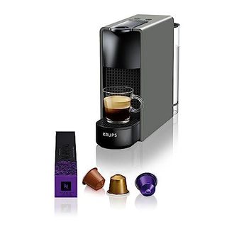 Krups Nespresso Krups XN110B Essenza Mini Kaffeekapselmaschine, 0,6 L, 19 bar, Energiesparmodus, grau