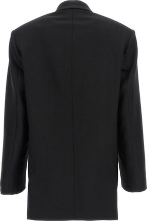 DAVID KOMA Tailored Tuxedo Double-Breasted Blazer - Black