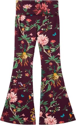 La DoubleJ pantalon &eacute;vas&eacute; &agrave; fleurs - Violet