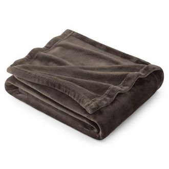 Bedsure Plaid Couverture Polaire Douillette - Plaid Polaire Douce et Chaude 150 x 200 cm, Couverture de Canapé XL, Grand Jeté de Canapé en Flanelle, Marron