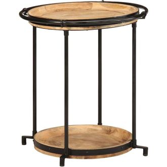 vidaXL Beistelltisch &Oslash;55x60 cm Massivholz Mango Vidaxl