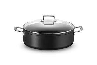 LE CREUSET Le Creuset Sauteuse antiadhésive renforcée 30 cm avec Couvercle en Verre, 51113300010500