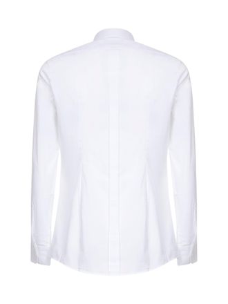 Dolce & Gabbana Mens Shirt Stretch Cotton Poplin White