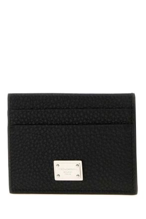 Dolce & Gabbana Textured Leather Card Case - Black