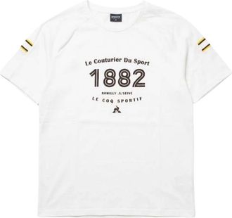 Le Coq Sportif Homme, Tops, Blanc, Taille: M Heritage LF Tee S