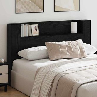 vidaXL vidaXL T&ecirc;te de lit Ch&ecirc;ne noir 160 x 17 x 104,5 cm Bois ding&eacute;nierie