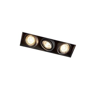 QAZQA oneon trimless 50 - Spot encastrable - 3 lumi&egrave;re - L 269 mm - Noir - Design, Industriel, Moderne - &eacute;clairage int&eacute;rieur - Salon I Chambre I Cuisine I S