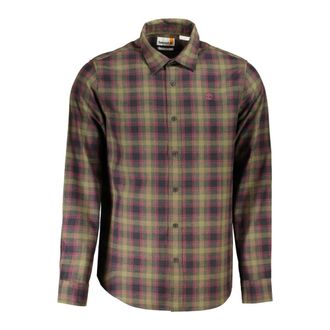Timberland Gr&uuml;nes kariertes Langarmhemd - - Shirts - Herren - Mehrfarbig - S
