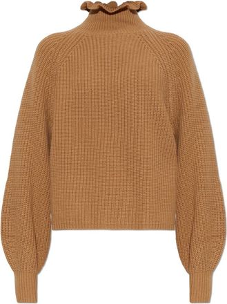 Max Mara Pull &agrave; col roul&eacute; en laine Pontile - Femme - Pulls - Brun - Taille: 42 FR