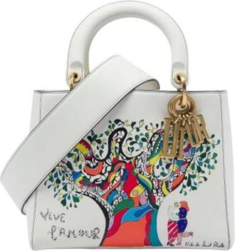 Dior Pre-owned Medium Niki De Saint Phalle Lady Satchel - Femme - Pre-owned - Blanc - Taille: ONE Size
