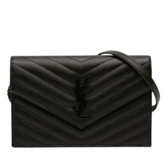 Saint Laurent Pre-owned Cassandre Envelope Wallet on Chain - - Pre-owned - Damen - Schwarzk - ONE SIZE