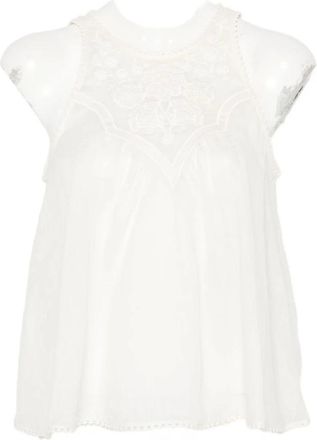 Twinset Femme, Tops, Blanc, Taille: 44 FR Hauts sans manches