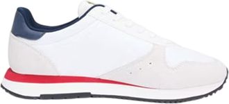 Tommy Jeans Runner Sneaker f&uuml;r Herren, Leder (Rot/Wei&szlig;/Blau)