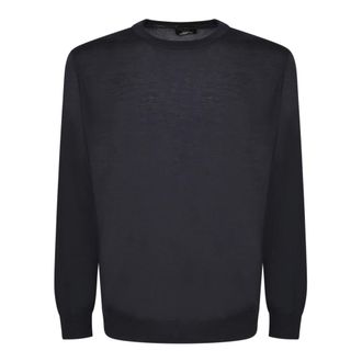 Dell'Oglio Homme, Pulls, Bleu, Taille: M Pull &agrave; col rond et manches longues