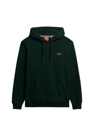 Superdry Herren Essential Logo Hoodie Emaille Gr&uuml;n/Orange XXL