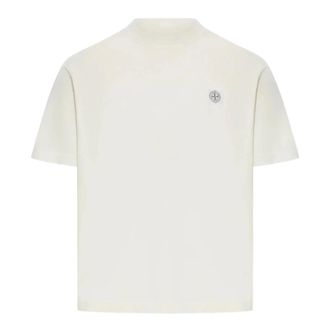 Stone Island Homme, Tops, Blanc, Taille: S T-Shirt