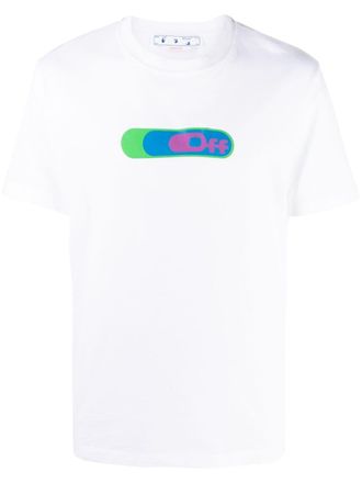 Off-white t-shirt &agrave; logo Weed Hands Off imprim&eacute; - Blanc