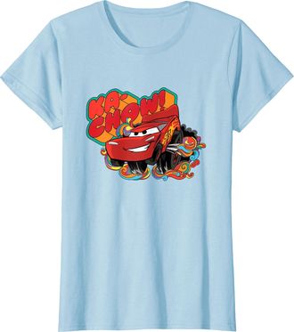 Disney Pixar Cars 2 Lightning McQueen Big Ka-Chow! Big Logo T-Shirt