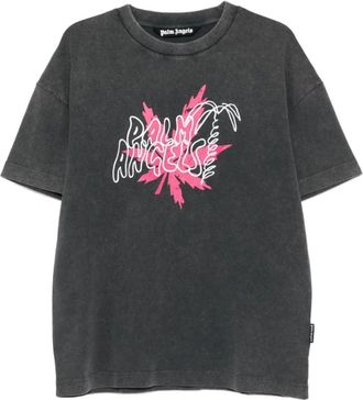 Palm Angels Homme, Tops, Gris, Taille: XL T-shirt