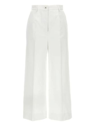 Dolce & Gabbana pantalon à taille haute - Blanc