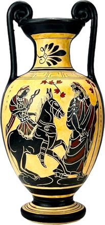 Generic Antike, griechische Vase God Hermes & God Dionysos, 24 cm