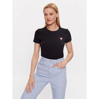 Guess T-Shirt W2YI44 J1314 Schwarz Slim Fit