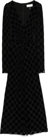 Nissa Midikleid mit Polka Dots - Schwarz