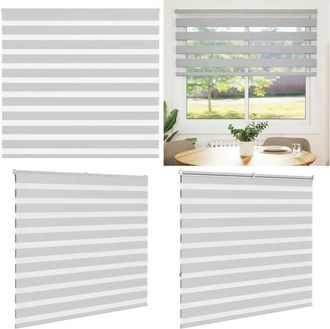 vidaXL vidaXL Zebrarollo Hellgrau 165x150 cm Stoffbreite 160,9 cm Polyester