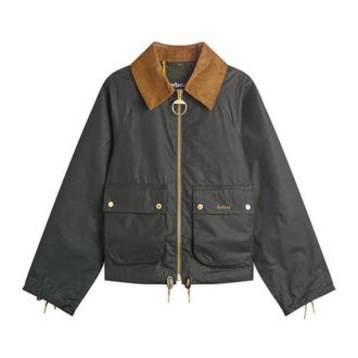 Barbour Femme, Sport, Vert, Taille: 38 FR Veste Cir&eacute;e Marron